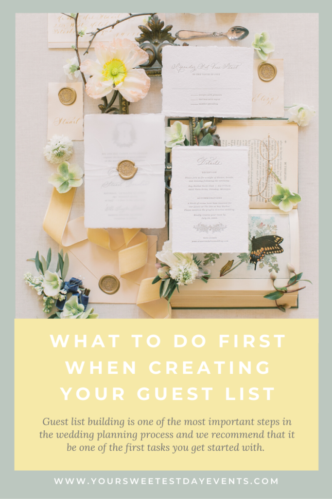 What To Do First When Creating Your Guest List - yoursweetestdayevents.com